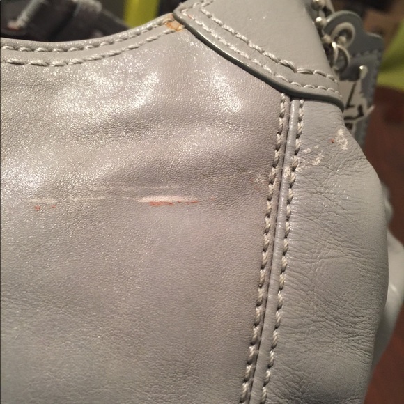 Coach | Bags | Coach Authentic Womens Light Grey Leather Hobo | Poshmark